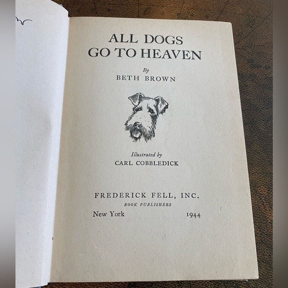 None | Accents | Vintage 944 All Dogs Go To Heaven Book | Poshmark